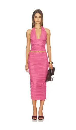 SEROYA Bimini Mesh Halter Top - Blush