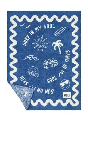 Barefoot Dreams Cozychic Smileyworld Surf Stroller Blanket
