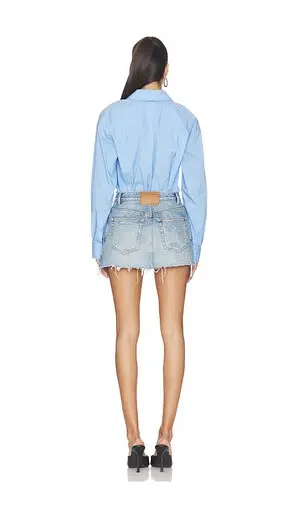 Alexander Wang Prestyled Button Down Skort Romper