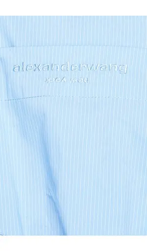 Alexander Wang Prestyled Button Down Skort Romper