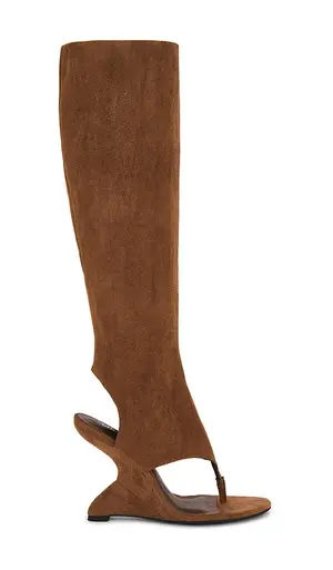 Jeffrey Campbell Whats Up" Suede Sculptural Wedge Boots