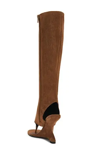 Jeffrey Campbell Whats Up" Suede Sculptural Wedge Boots
