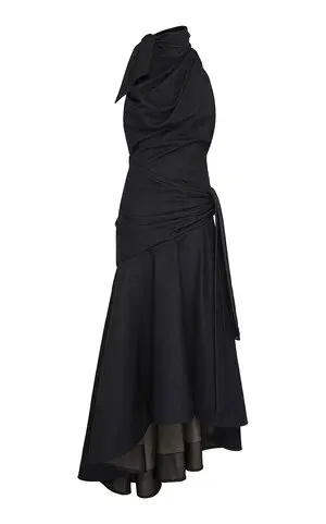 Zimmermann Valiant Draped Denim Midi Dress - Blue