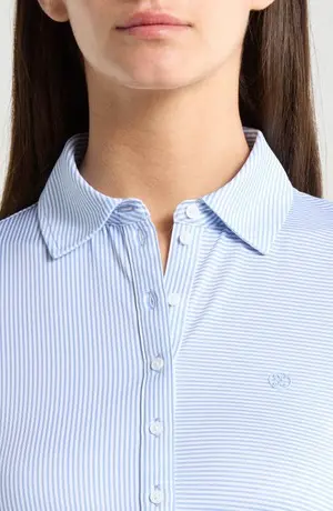 G/fore Mix Stripe Short Sleeve Golf Polo