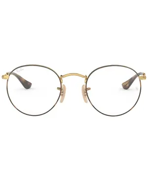 Ray-ban Round Metal Optics Eyeglasses - Tortoise