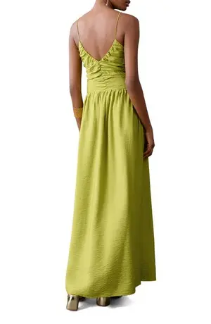 Mango Ruched Maxi Dress