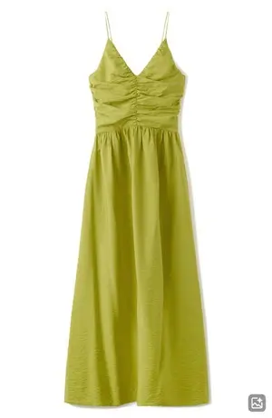 Mango Ruched Maxi Dress