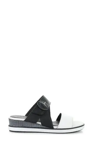 BOS. & CO. Asha Wedge Sandal - White/black