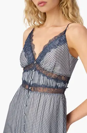 Cami Nyc Janaya Chiffon Maxi Sundress With Lace Trim