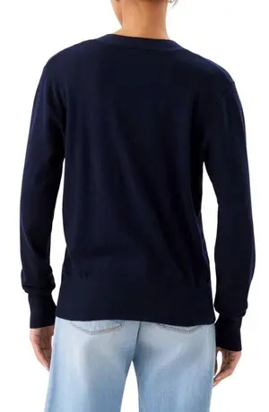 Karen Kane V-neck Button-front Cardigan - Navy