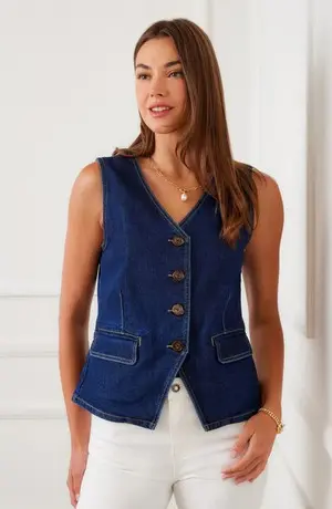 Karen Kane Denim Vest