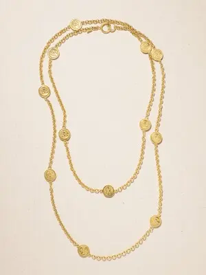 SUSAN CAPLAN Chanel Gold Plated Medallion Necklace
