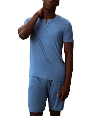 Calvin Klein Modal Henley T-shirt - Shoreline