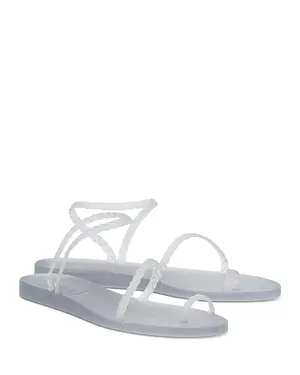 ANCIENT GREEK SANDALS Elefthe Jelly Sandals - Clear/silver