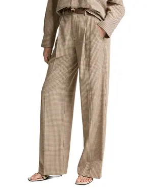 Vince Camille Mid Rise Wide Leg Pants - Light Wheat