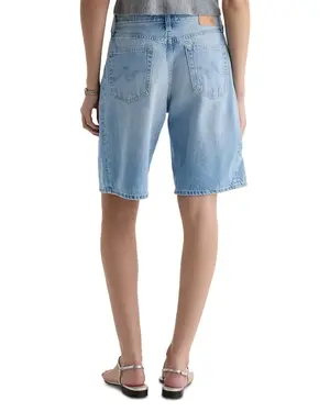 Ag Hattie High-rise Bermuda Denim Shorts