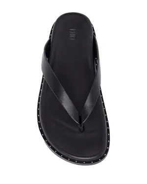 Paige Zadie Flat Sandals - Black