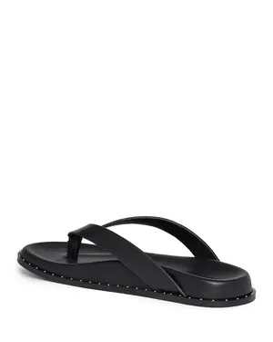 Paige Zadie Flat Sandals - Black
