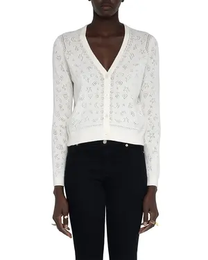 Zadig&Voltaire Manala Bandana Cardigan - Eggshell