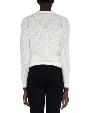 Zadig&Voltaire Manala Bandana Cardigan - Eggshell