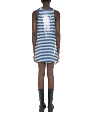 Zadig&Voltaire Rasha Sequin Stripe Dress - Sky