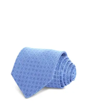Bloomingdale'S Silk Classic Floral Neck Tie Blue