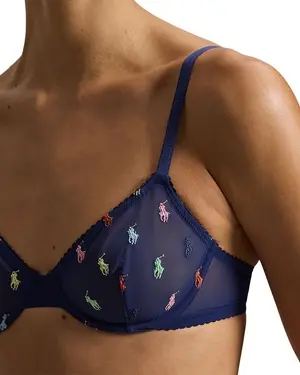 Polo Ralph Lauren Embroidered Demi Bra