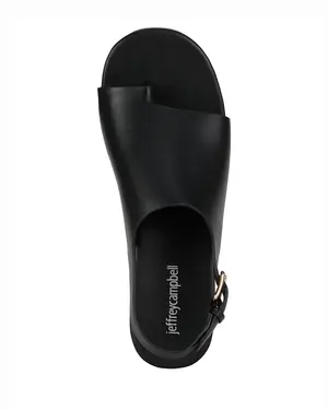 Jeffrey Campbell Pipper Wood Platform Sandals - Black