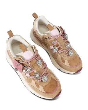 Kurt Geiger Embellished Leather Sneakers