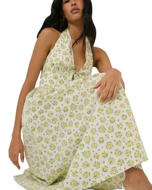 NOBODY'S CHILD Halterneck Midi Dress