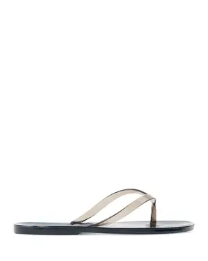 BLACK SUEDE STUDIO Crystal Jelly Flip Flops - Navy