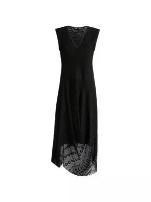 High Sleeveless Midi Dress