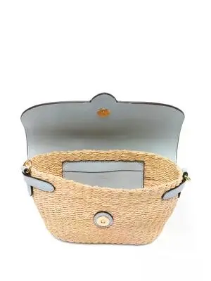 Ralph Lauren Woven Leather Tote Bag