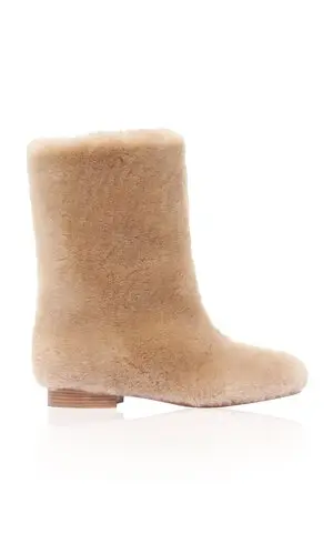 Gabriela Hearst Tina Fur Boots - Tan