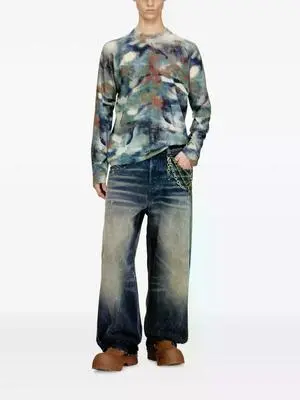 DIESEL® K-illum Printed Long-sleeve Sweater
