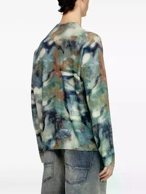 DIESEL® K-illum Printed Long-sleeve Sweater