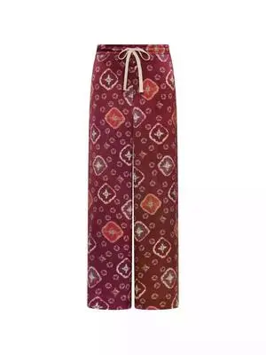 The Upside Miri Kato Wide-leg Silk Trousers - Brown