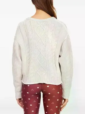 The Upside Xanthe Cable-knit Crew-neck Sweater