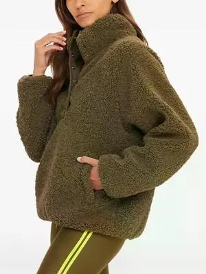 The Upside Harlow High-neck Fleece Top - Green