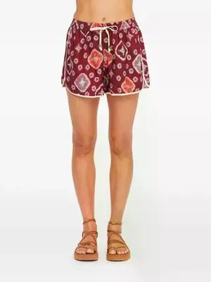 The Upside Miri Klio Patterned Drawstring Shorts