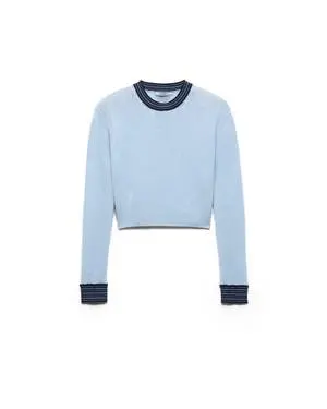 Prada Cashmere Crew-neck Sweater - Light Blue