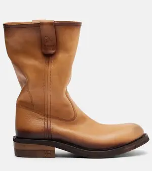 Miu Miu Leather Ankle Boots