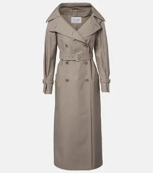 Max Mara Pancia Cotton Gabardine Trench Coat - Grey
