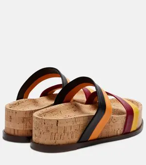 Gabriela Hearst Striker Leather Platform Sandals - Multicoloured