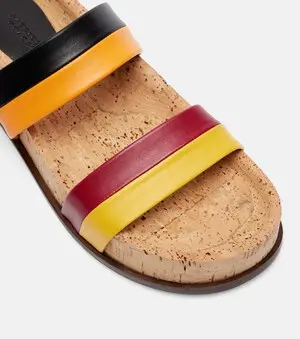Gabriela Hearst Striker Leather Platform Sandals - Multicoloured