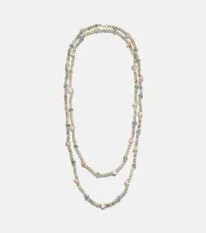 Ileana Makri Beaded Gemstone Necklace - Multicoloured