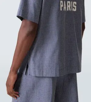 Givenchy Checked Cotton Bowling Shirt - Blue