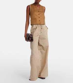 Max Mara Cable Knit Linen Vest - Brown