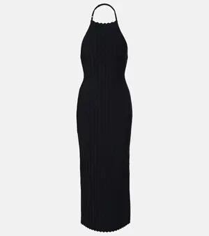 Jacquemus Knitted Midi Dress - Blue