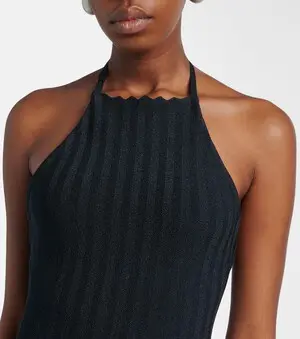 Jacquemus Knitted Midi Dress - Blue